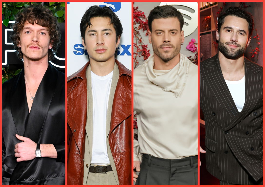 Photos: Heated rivalry on the red carpet as the 4 hunky stars flaunt ...