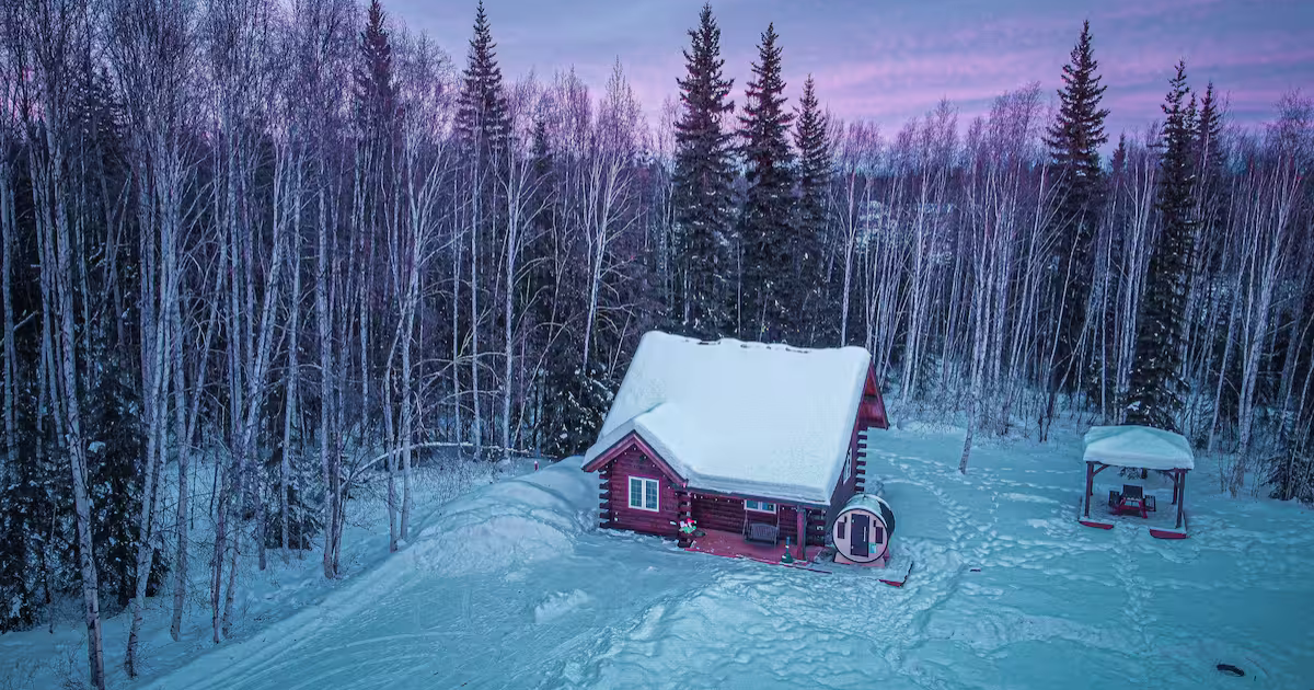 The Alaska Airbnb with hot tub and barrel sauna that redefines cozy season