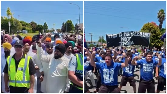 Sikh procession in New Zealand confronted again with haka protest ...
