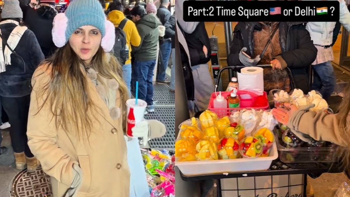 Indian woman's Times Square video draws amusing comparisons with Delhi ...