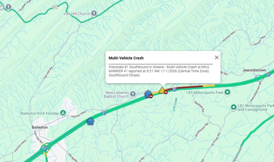 THP: Woman seriously injured during crash on I-81 in Greene Co.