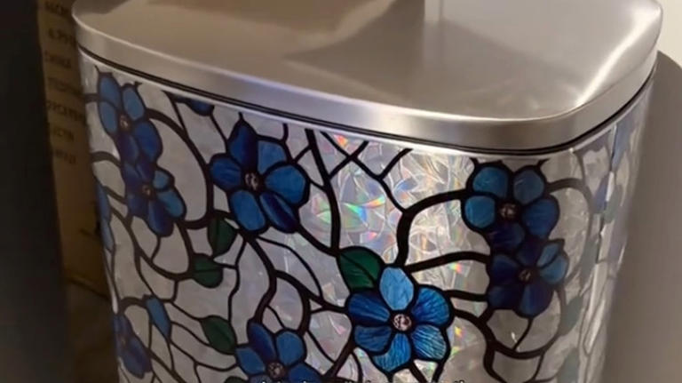 Transform a plain trash can into a whimsical accent in minutes with ...
