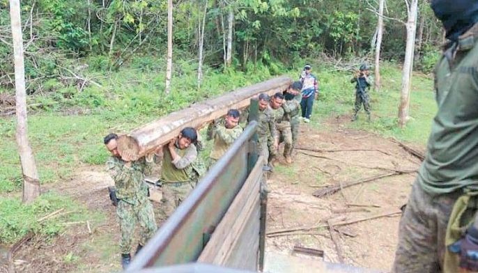 Illegal logs seized at former Sayyaf camp