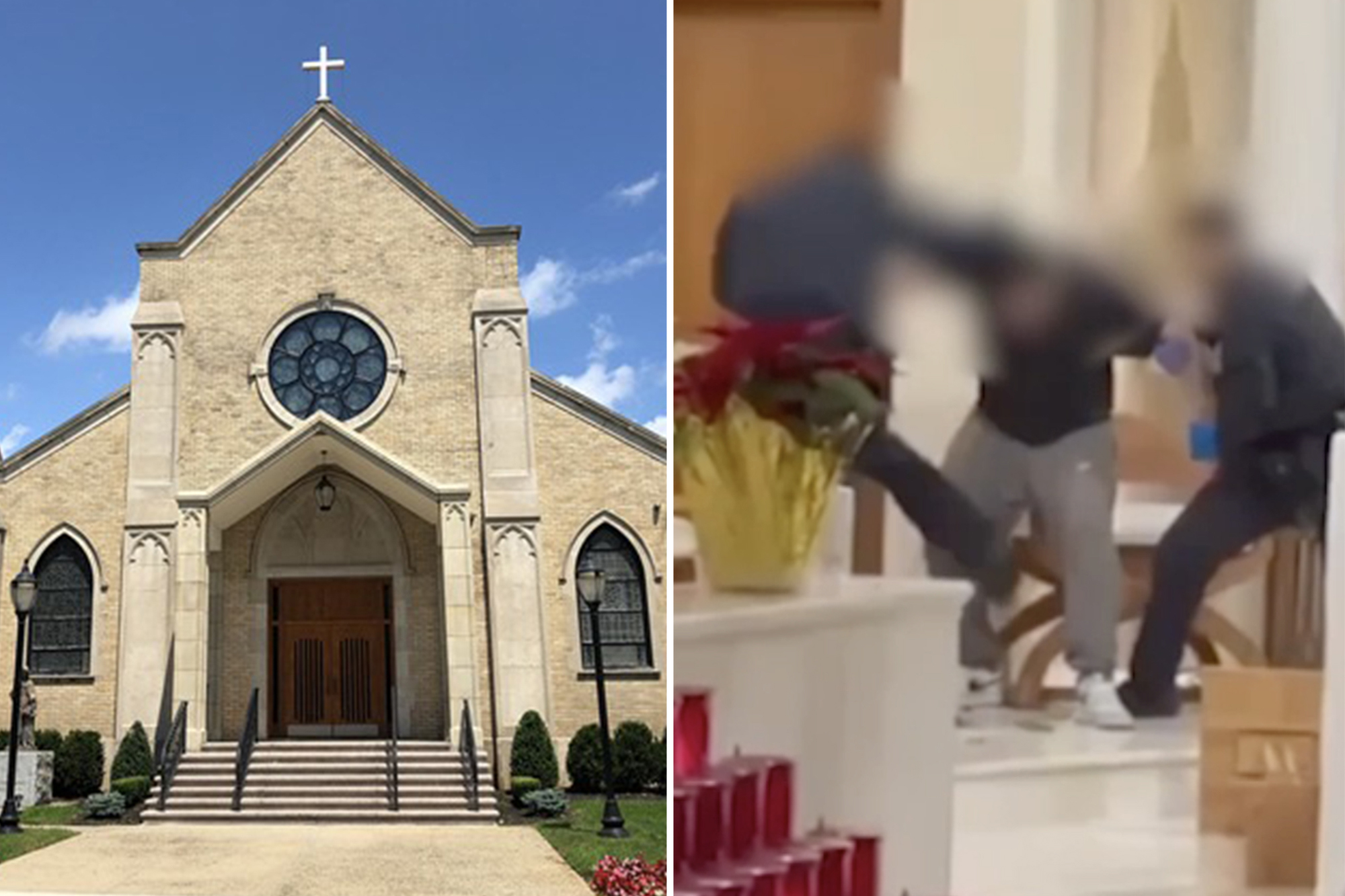 Wild moment cops tase crazed man in NYC church during morning mass ...