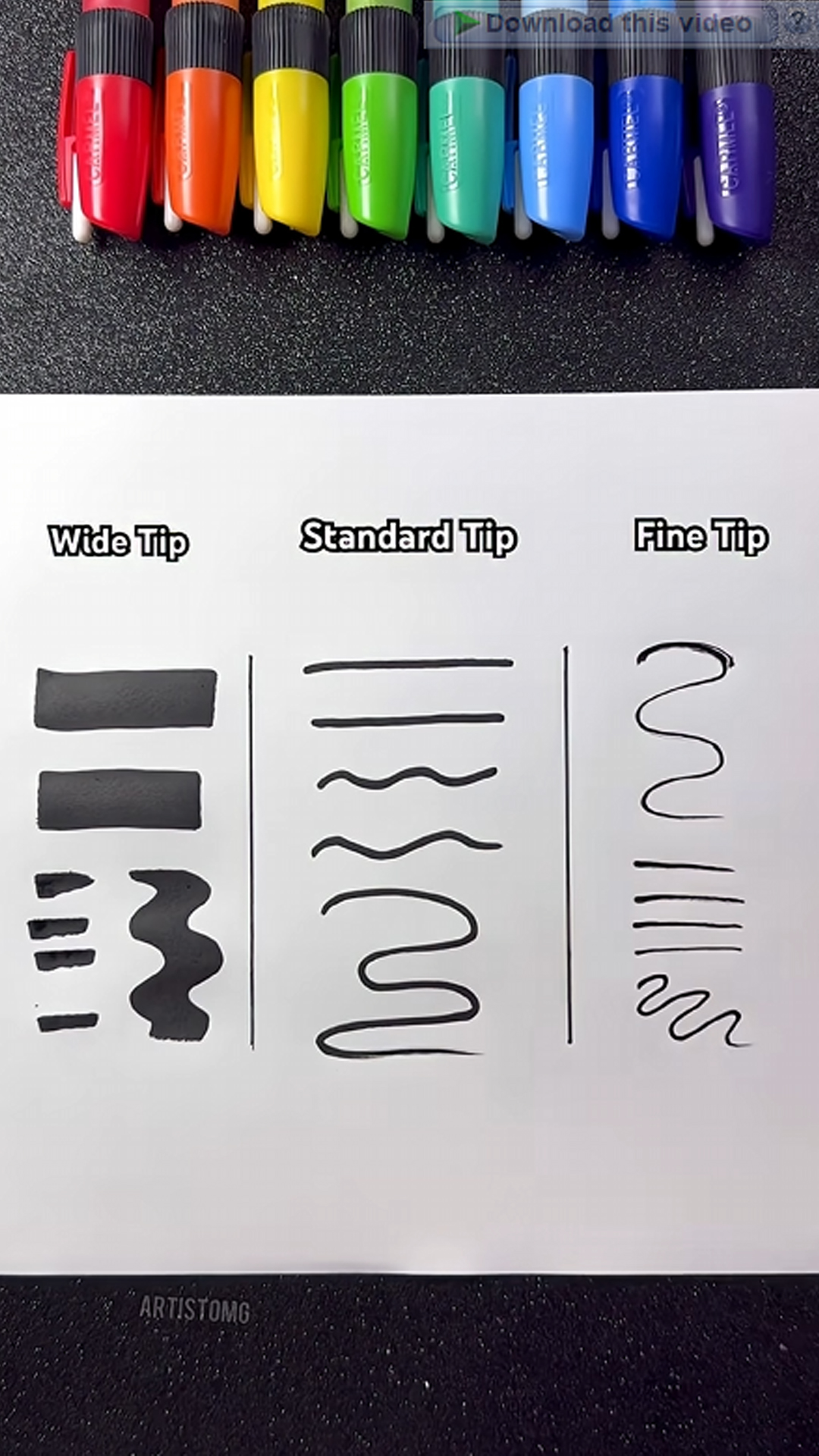 Comparing three types of paint markers