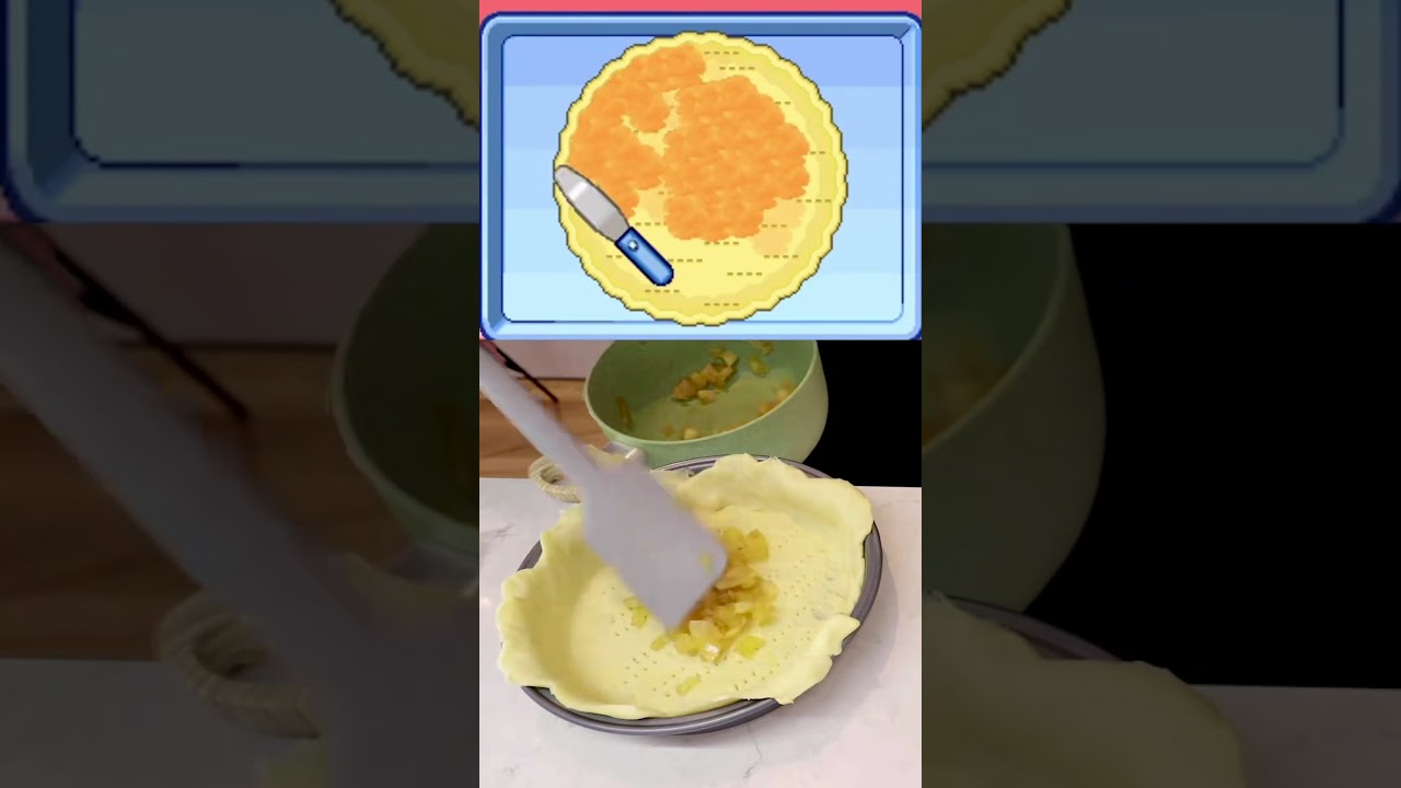 Following an apple pie recipe from Cooking Mama IRL