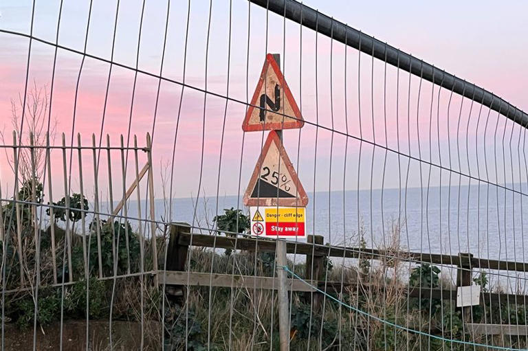 Clifftop collapse fears near picturesque coastal village popular with ...