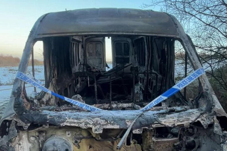 Getaway van and car in Co-op raid torched