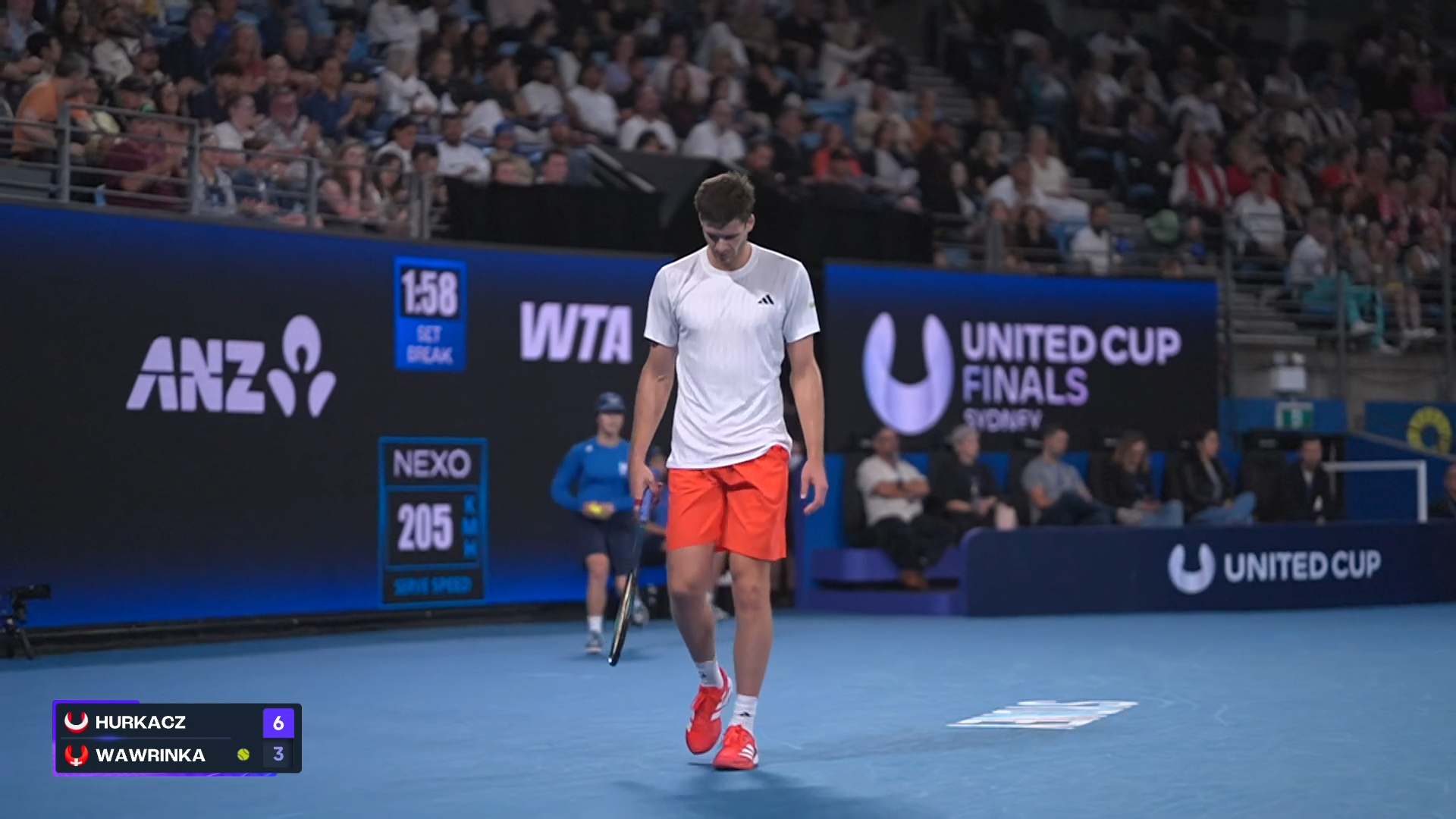 Hurkacz battles to take opening set