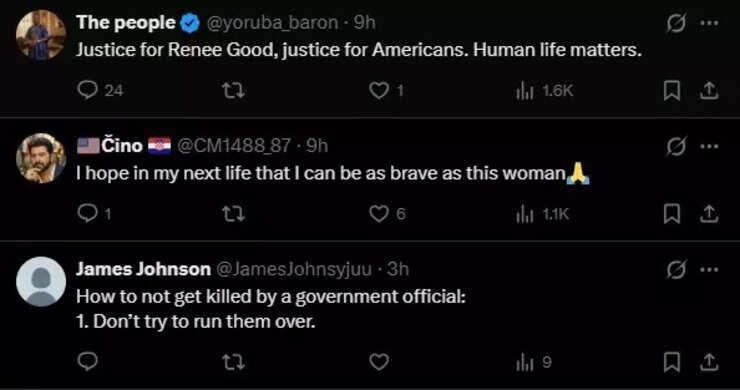 Viral video of smeared lipstick woman chanting for Renee Good's name ...