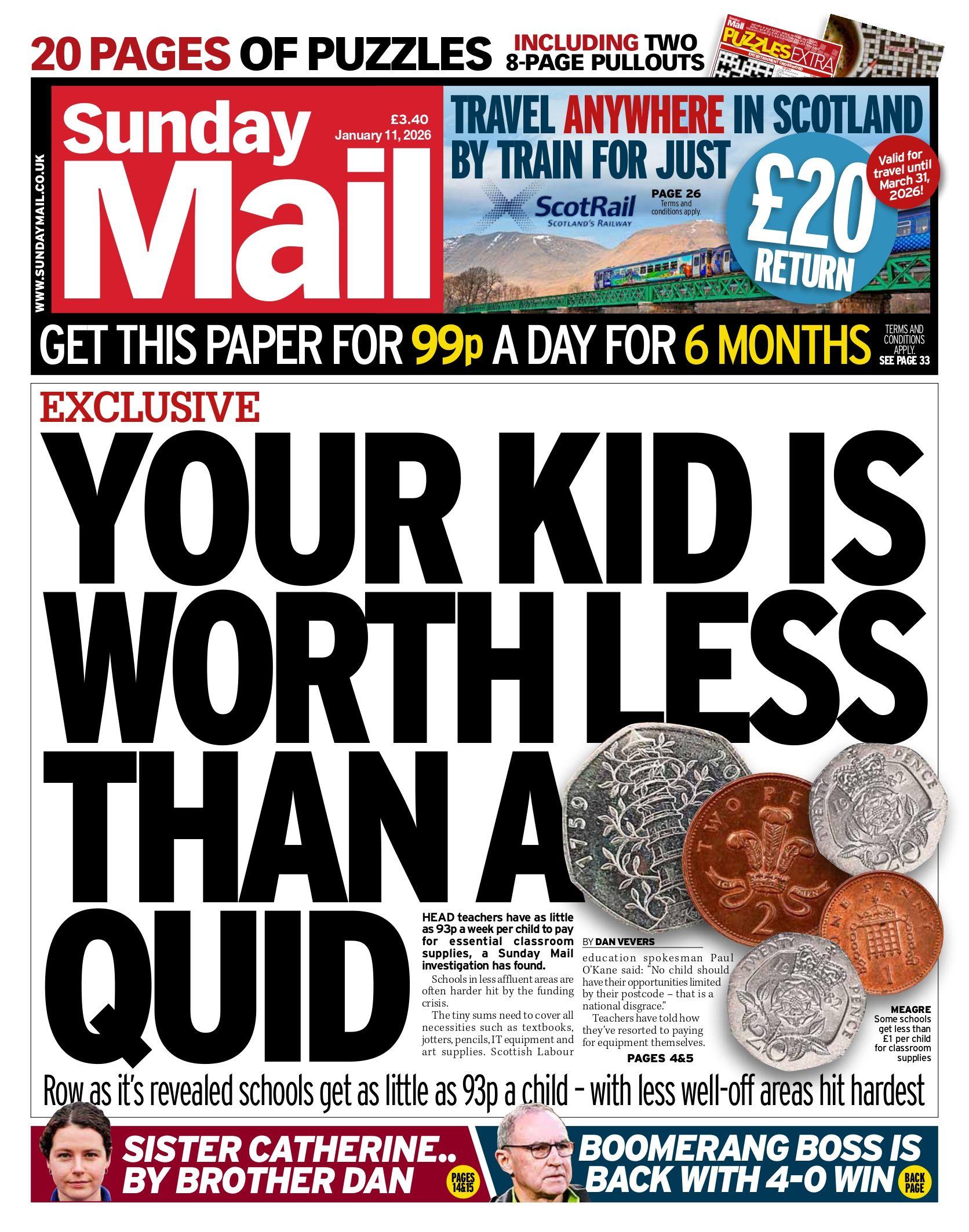 Scotland's papers: CalMac pay 'anger' and benefit agency jobs row