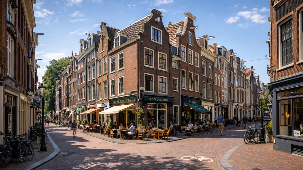 Recorriendo las calles de Ámsterdam al mediodía