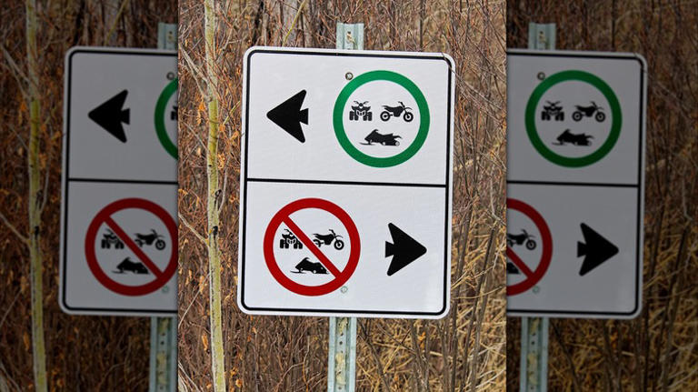 Taking your ATV on a snowmobile trail could be breaking the law