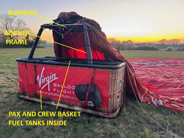 Two injured after hot air balloon crash in Essex