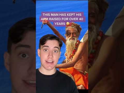 A man who reportedly held his arm raised for 40 years