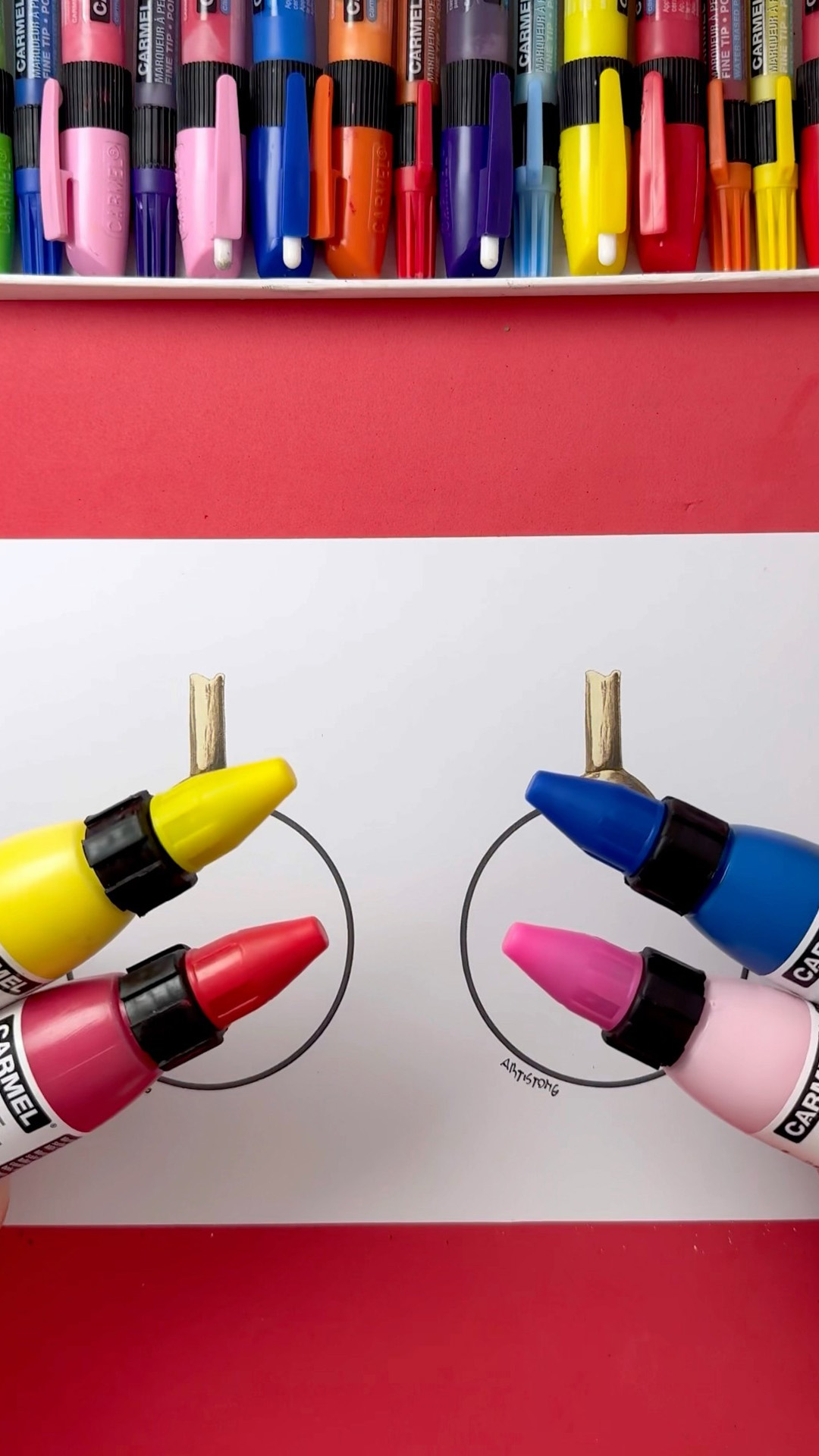 Festive Christmas ornaments made with paint markers