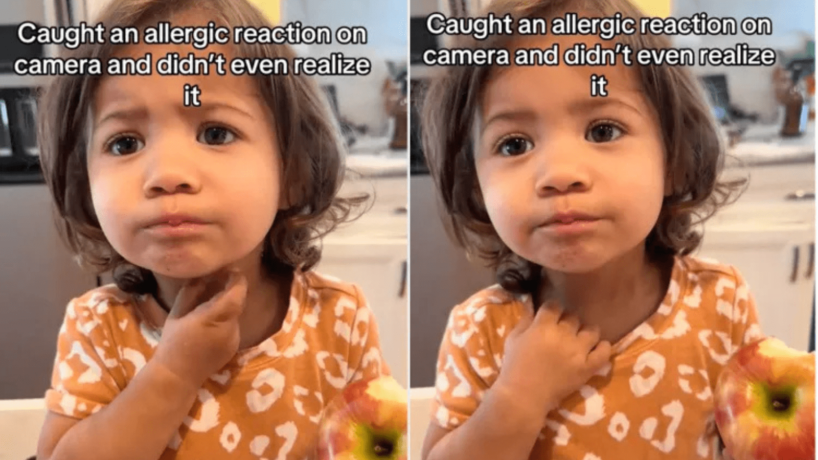 Mom records daughter eating an apple - and only later realizes she ...