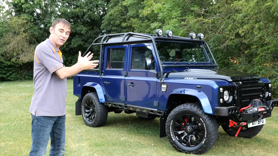 Driving a fully loaded electric Defender