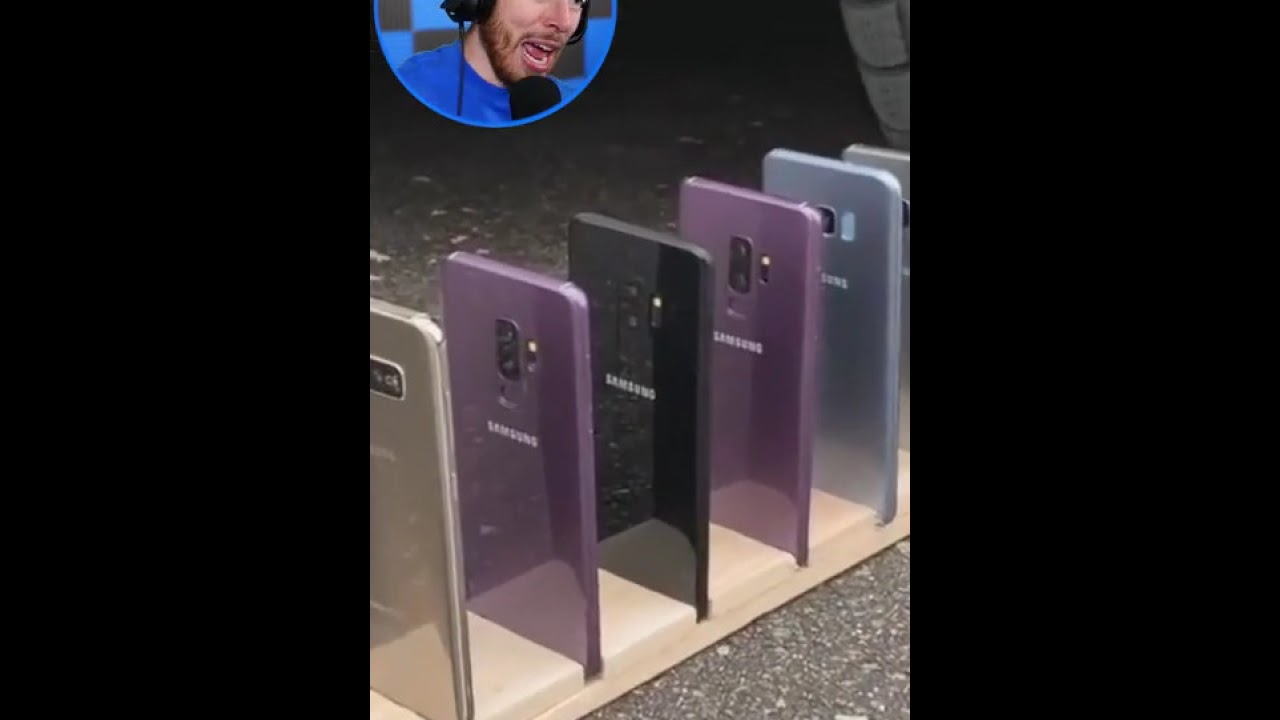 Seven iPhones tested under mechanical stress by a car