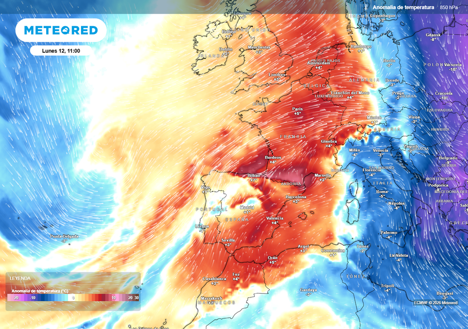 Los mapas del tiempo cambian de color para el resto de enero en España