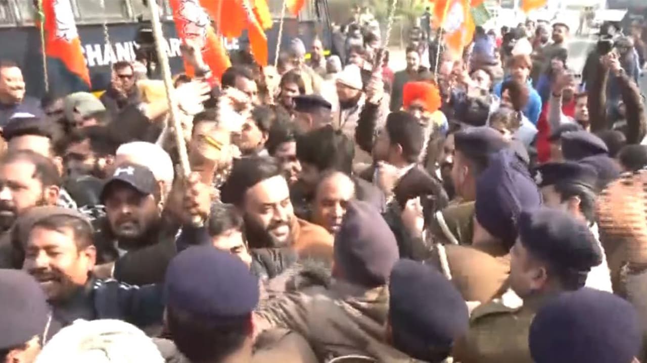 Chandigarh: BJP protests after AAP defector's sister is arrested