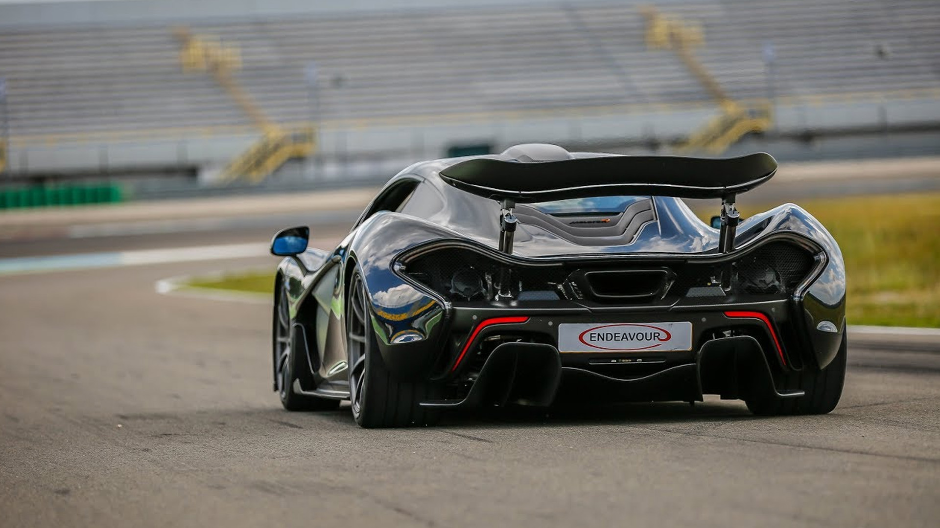 Pure speed McLaren P1 high speed track action