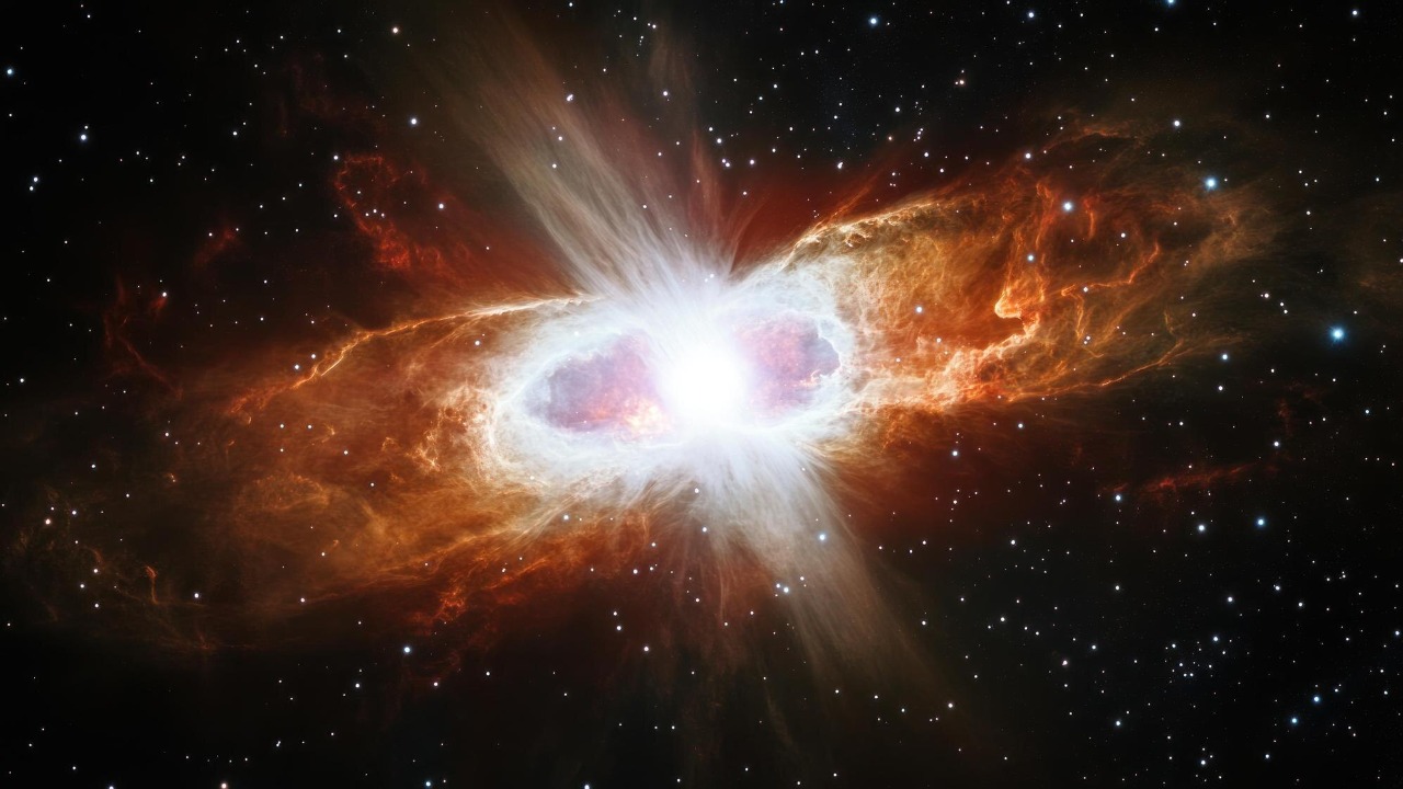 Hubble reveals a mega white dwarf born from a violent star crash