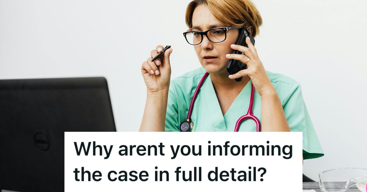 Senior doctor told new doctor to give them full case information for ...