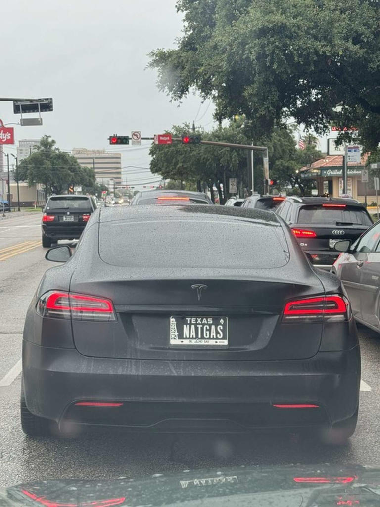 Why Houston's Tesla drivers put oil, gas and coal on their license plates