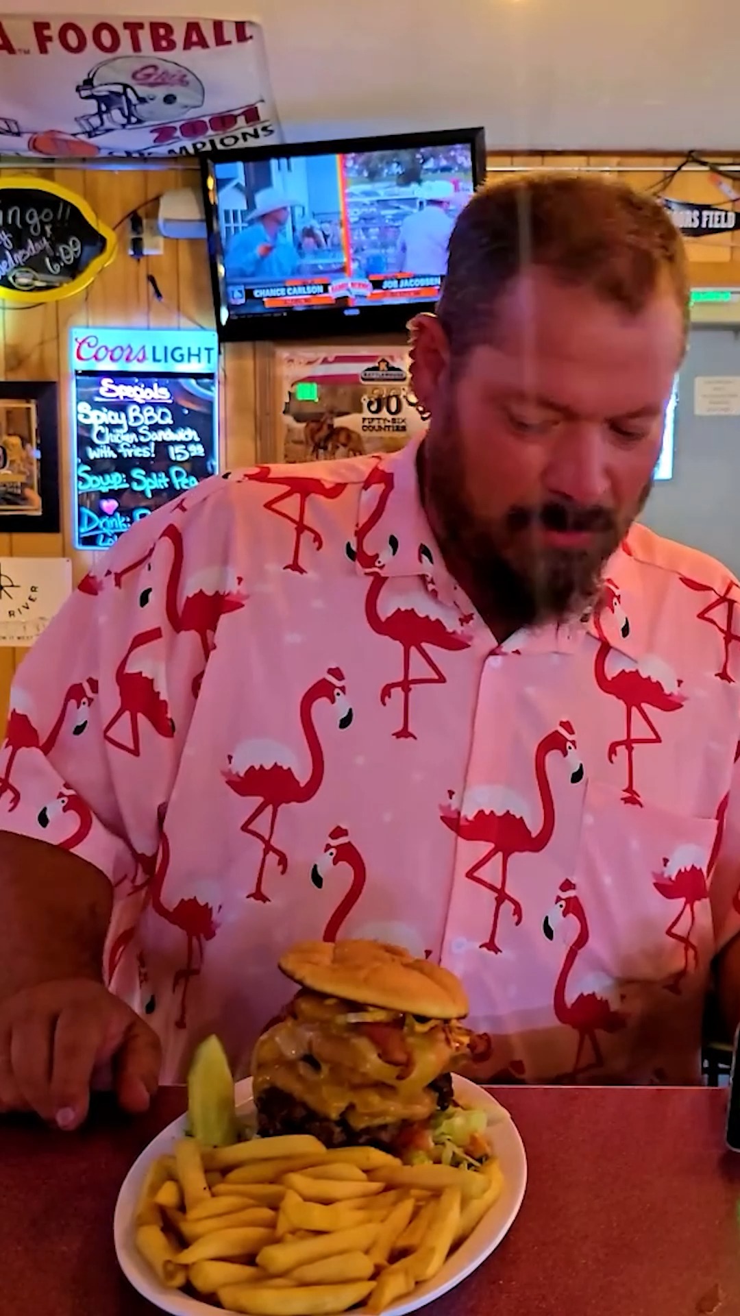 Beast burger at Wayside Bar & Grill