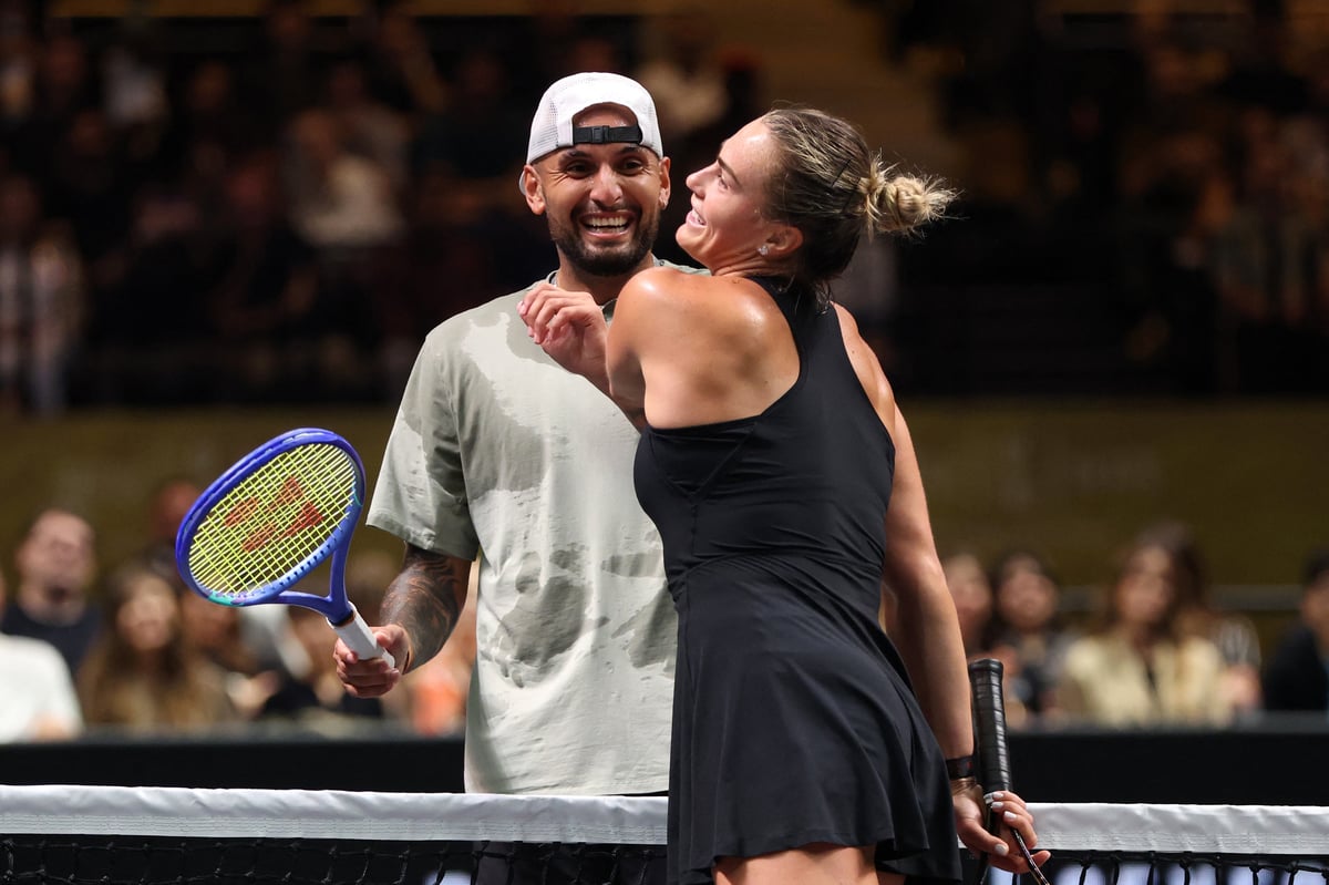 Battle of the sexes: Kyrgios defeats Sabalenka in straight sets - LIVE