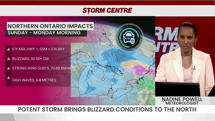 Winter storm brings blizzard conditions to northern Ontario