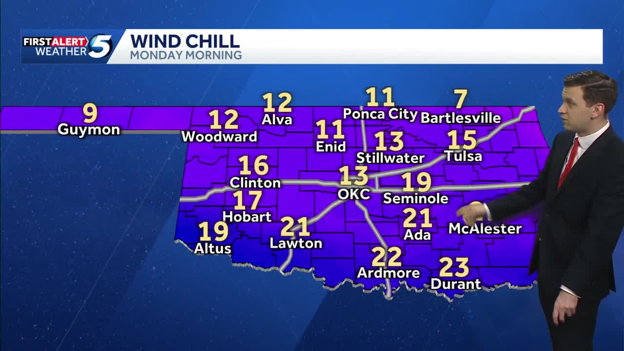 Timeline: Bitter cold temperatures on the way for Oklahoma