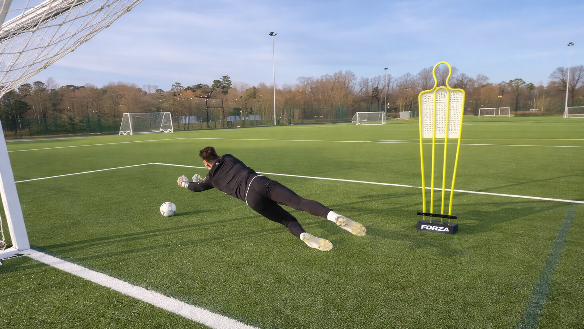 Goalkeeper’s precise ball catching moves