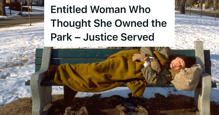 Entitled woman calls the police about a homeless man in the park, but ...