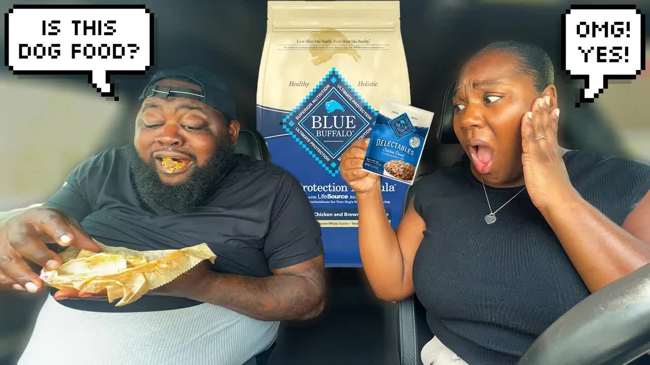 Putting dog food in my husband's Taco Bell! "He went off"