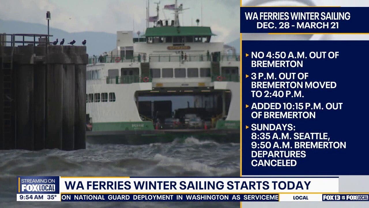 Washington State Ferries begins winter schedule with Seattle-Bremerton ...
