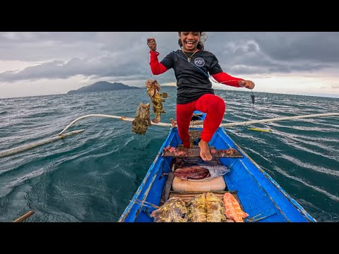 Fishing through strong winds and currents