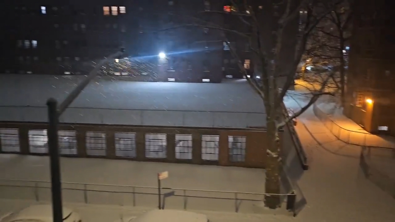 Light to moderate snowfall continues in New York, USA