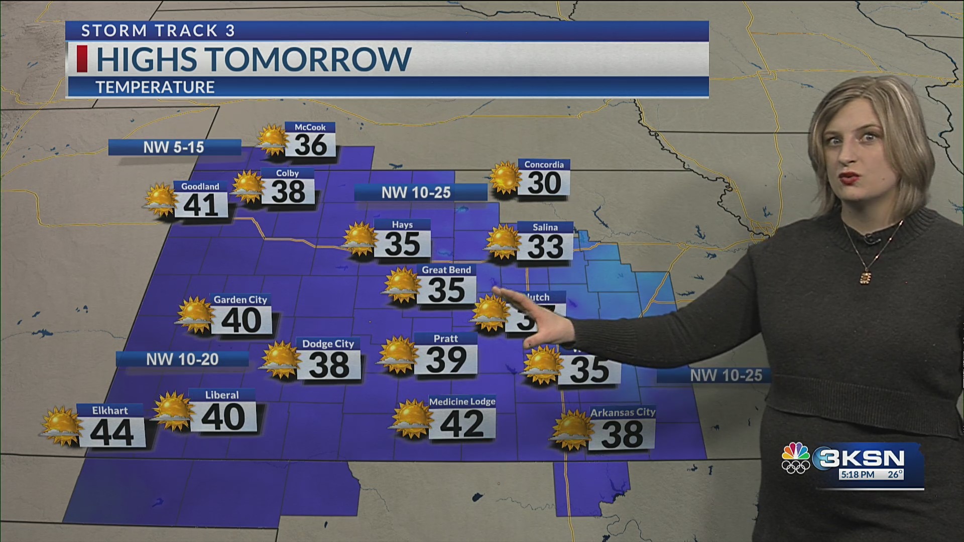 Sunday evening forecast