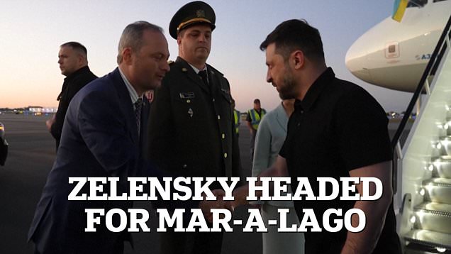 President Zelensky arrives in Florida for meeting with Trump