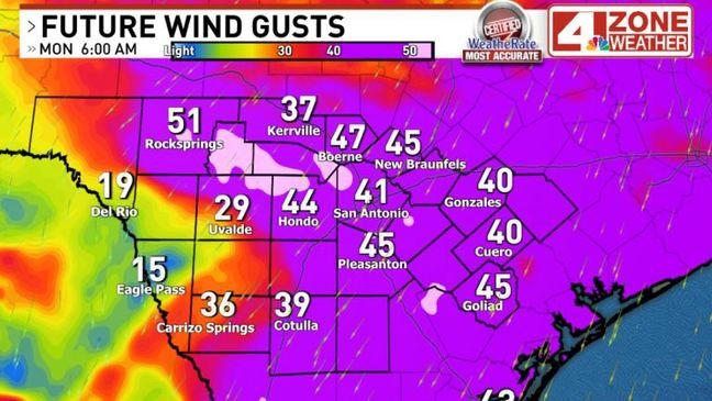 Arctic front to bring big temperature drop and strong winds to San ...