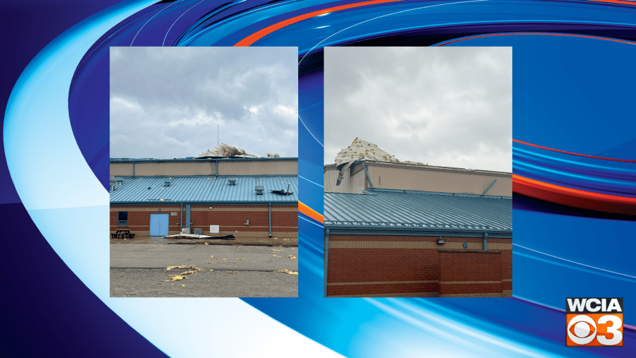 Storm damages roof of Livingston Co. junior high school