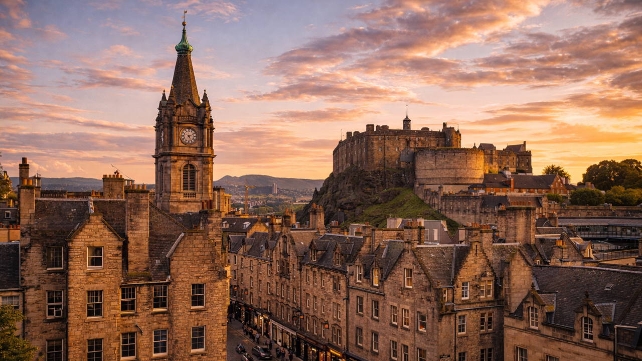 Scotland’s historic capital seen from the sky