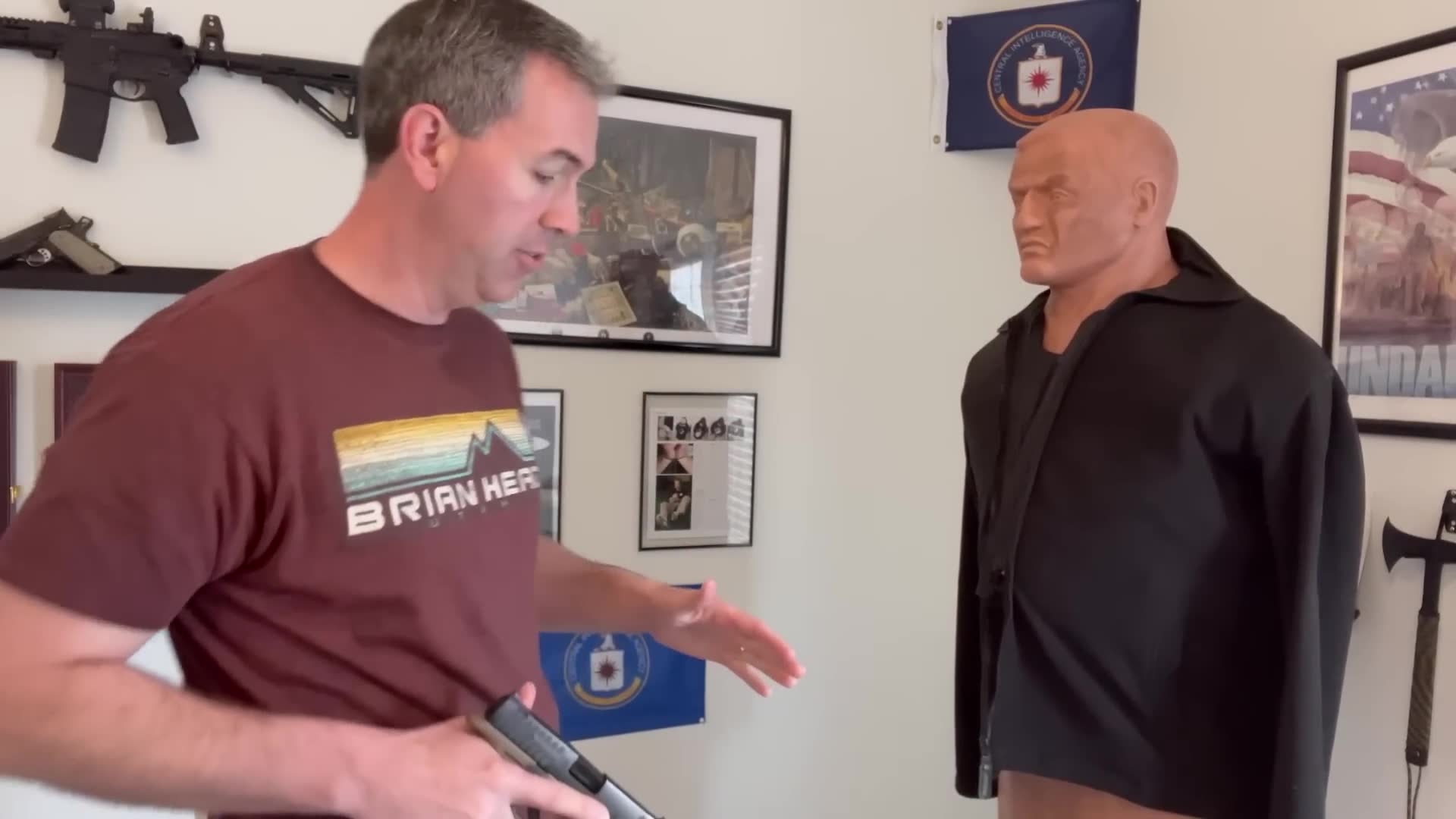 Striking with handgun as impact weapon