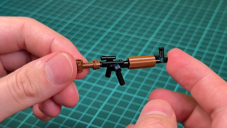 Building LEGO weapon models for display