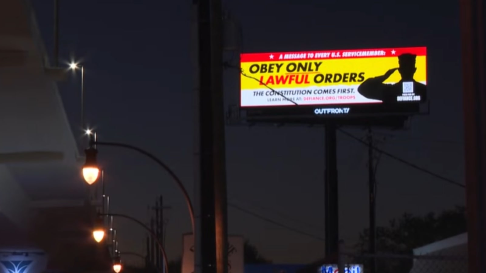 A dig at Trump? Billboards near Florida bases urge US troops to 'obey ...