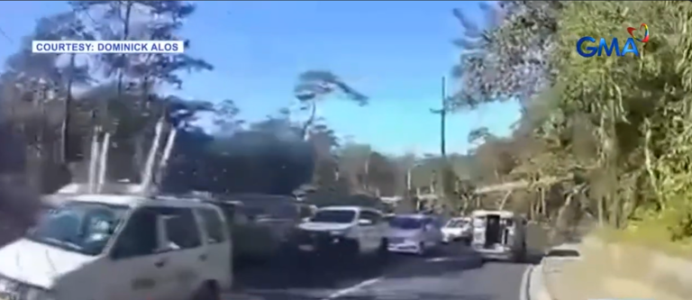 Fallen pine tree causes traffic jam, power outage in Baguio City