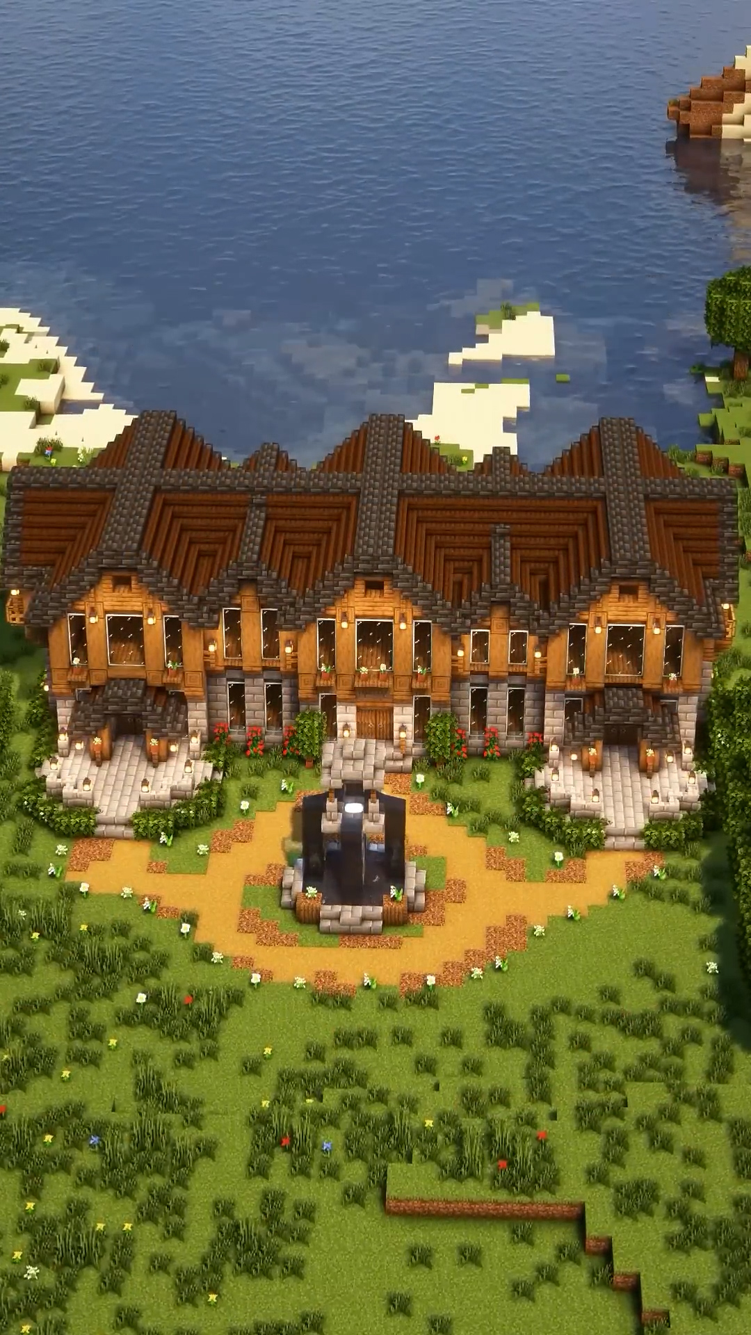 Survival base design for three people in Minecraft