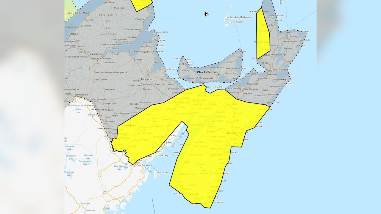 Wintry weather warnings issued for parts of Nova Scotia, New Brunswick
